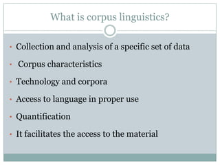 Corpus and semantics final | PPT