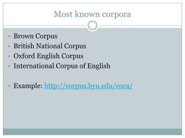 Corpus and semantics final | PPT