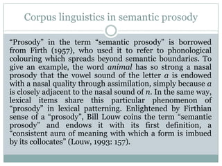 Corpus and semantics final | PPT