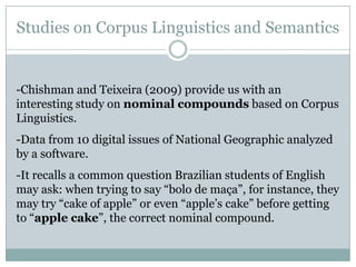 Corpus and semantics final | PPT