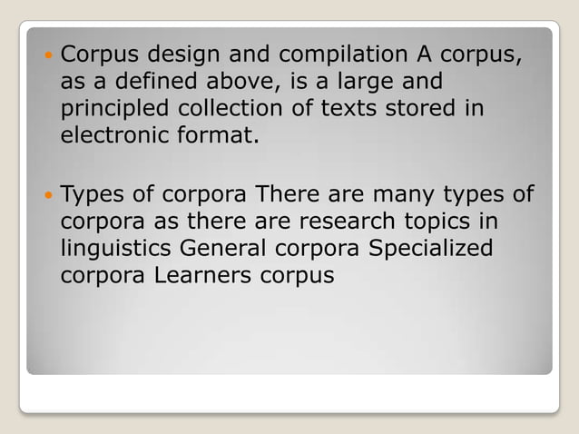 Corpus linguistics | PPT