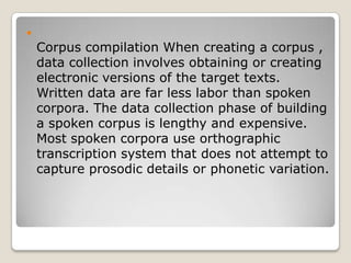 Corpus linguistics | PPT