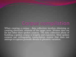Corpus linguistics | PPTX