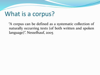 Corpus linguistics | PPSX