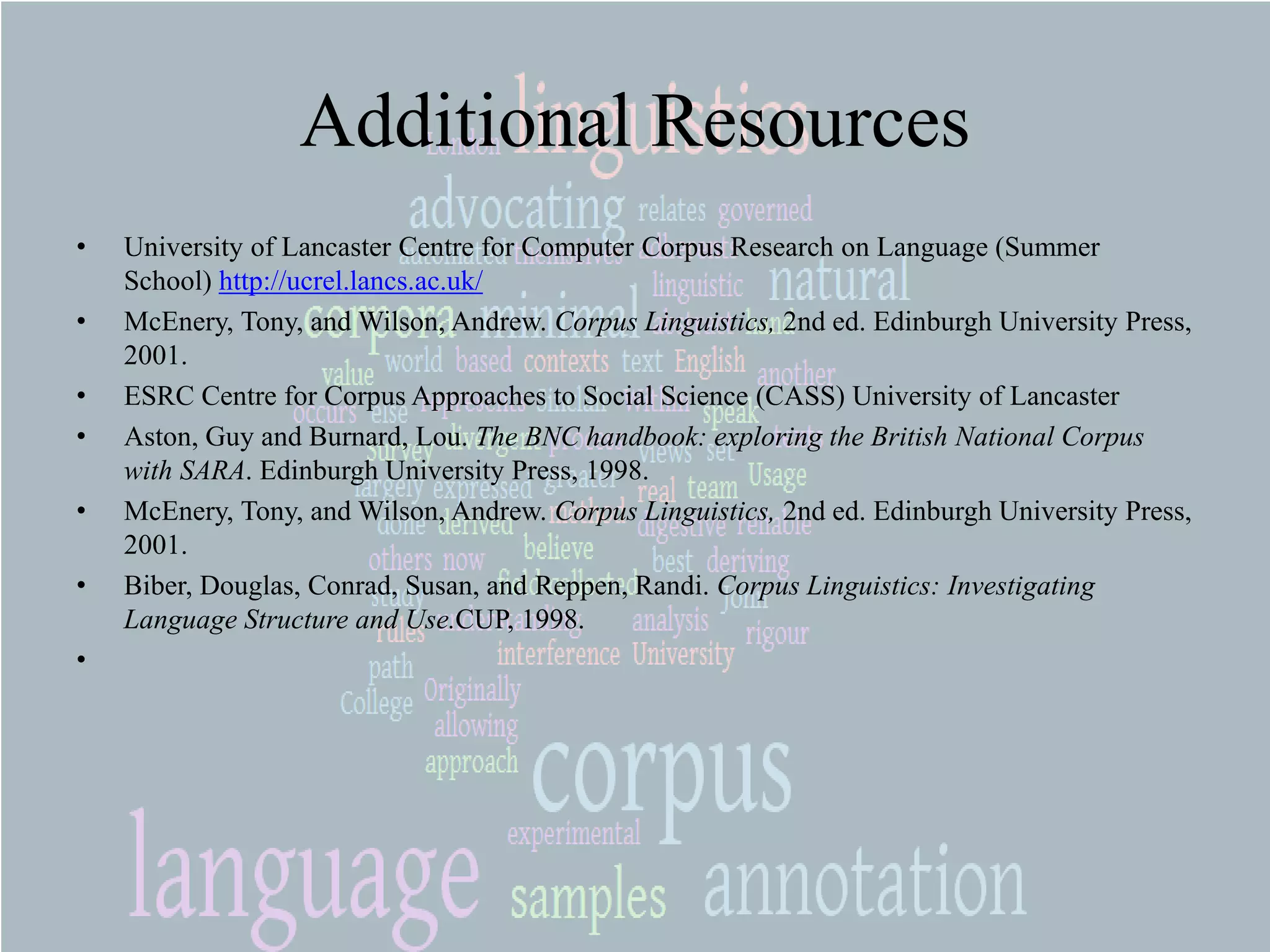 Corpus linguistics | PPTX