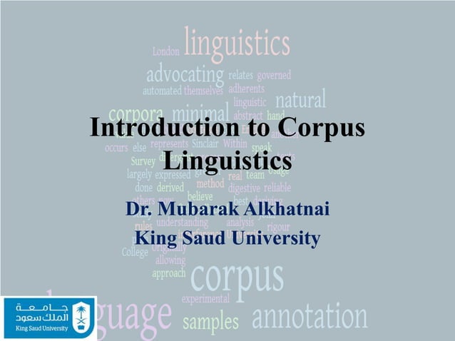 Corpus linguistics | PPT