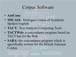 Corpus linguistics | PPTX