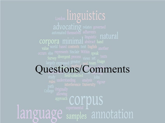 Corpus Linguistics Ppt