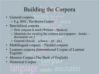Corpus linguistics | PPTX