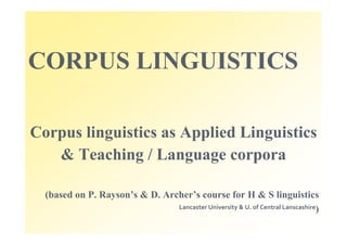 Corpus linguistics intro | PPT