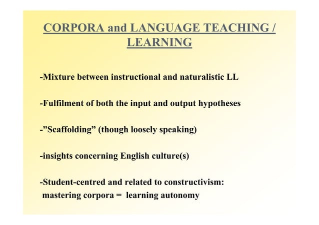 Corpus linguistics intro | PPT