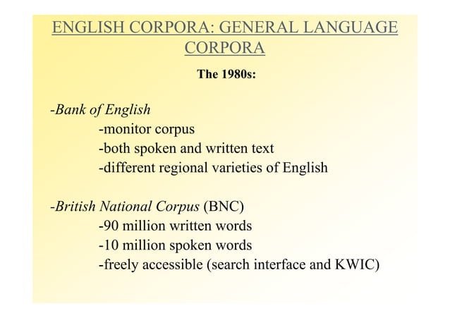Corpus linguistics intro | PPT