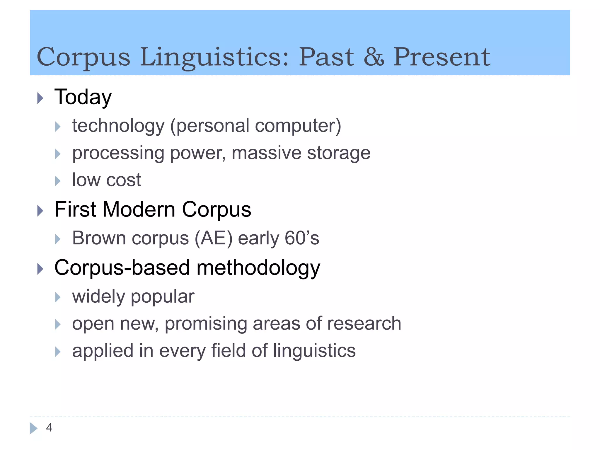 Corpus linguistics the basics | PPTX