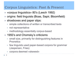 Corpus linguistics the basics | PPTX