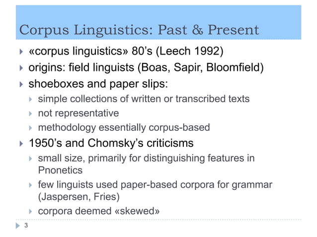 Corpus linguistics the basics | PPTX