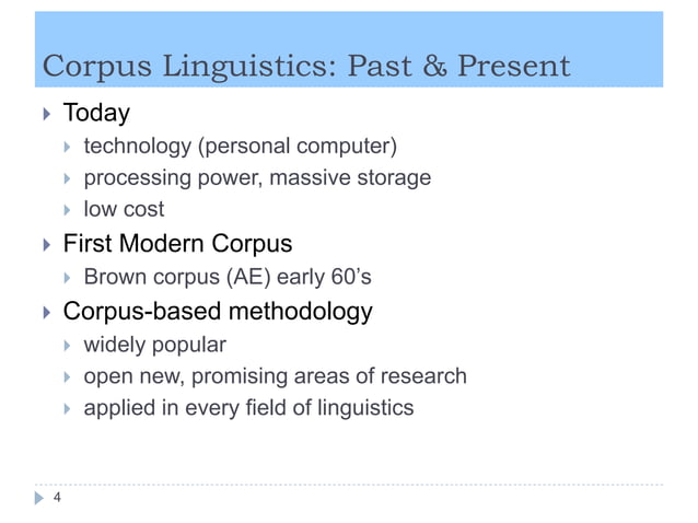 Corpus linguistics the basics | PPTX