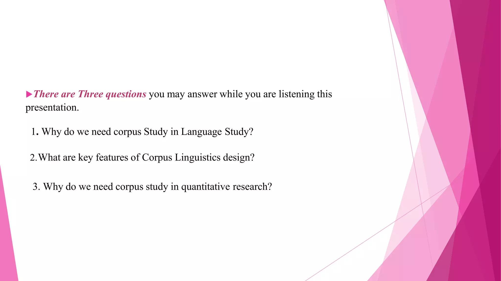 Corpus study design | PPTX