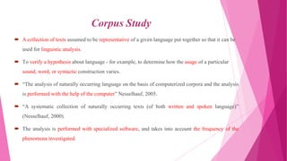 Corpus study design | PPTX