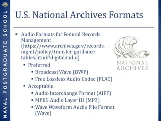 Corrado "Preservation and Archiving of Digital Audio" | PPT