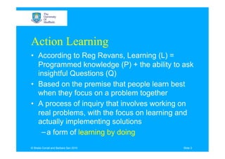 Learning to plan and planning to learn: an action learning approach to ...