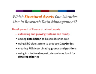 Evaluating Library Capacity to Manage Research Data | PDF