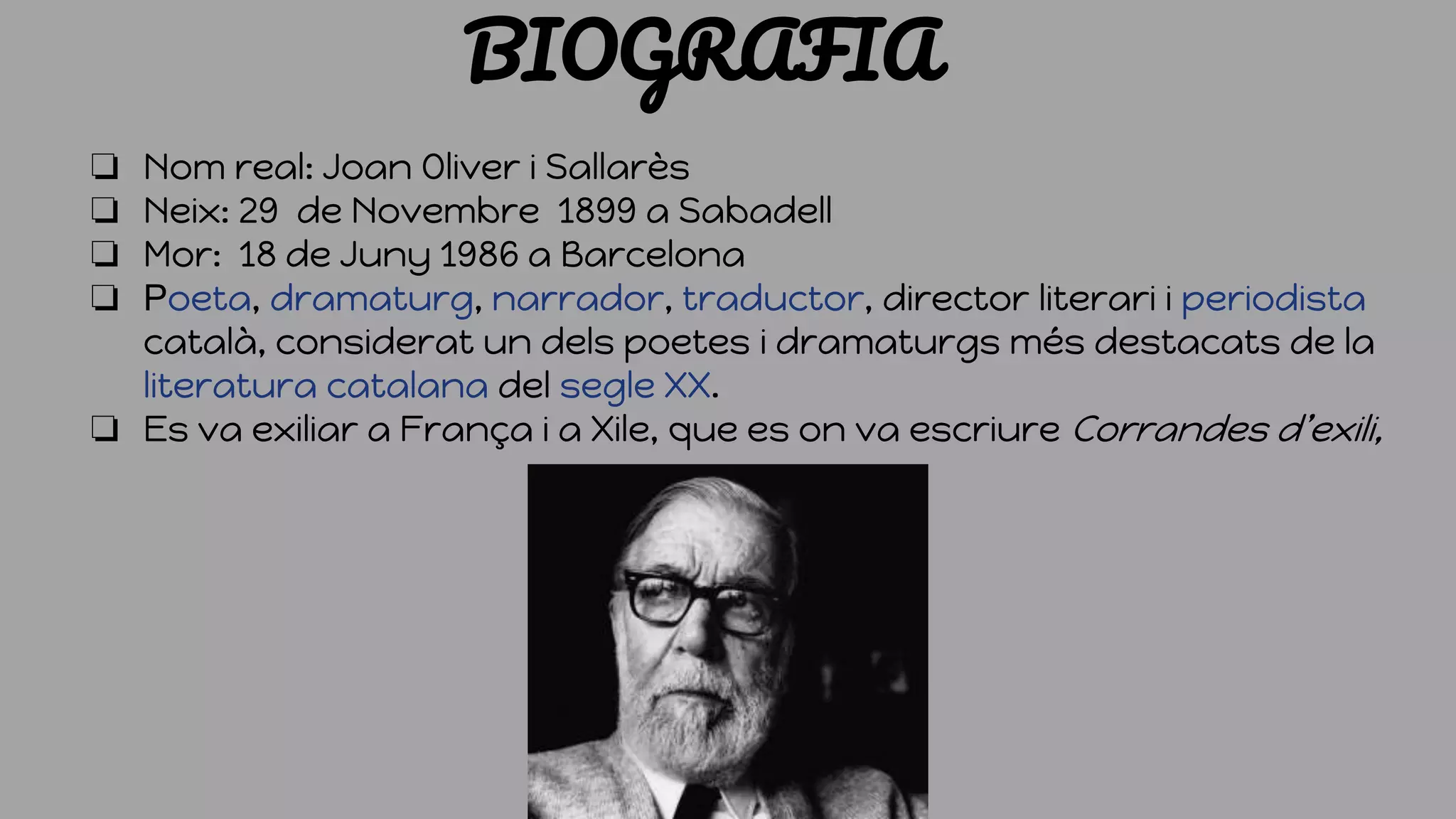 Corrandes d'exili pere quart | PPTX