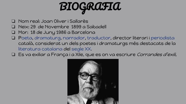 Corrandes d'exili pere quart | PPT