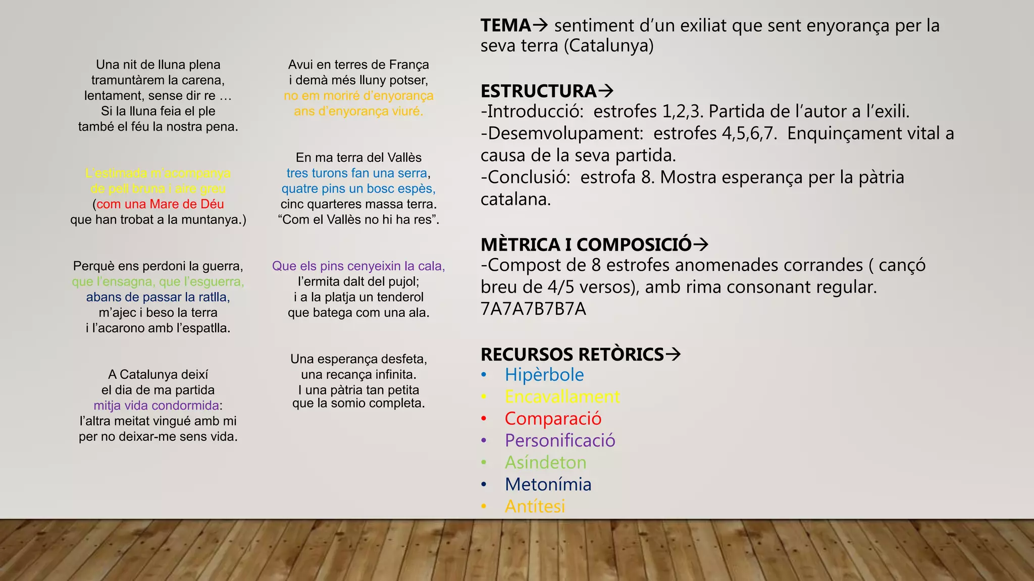 Corrandes exili | PPTX