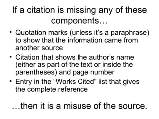 Correct Use of Sources | PPT