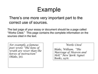 Correct Use of Sources | PPT