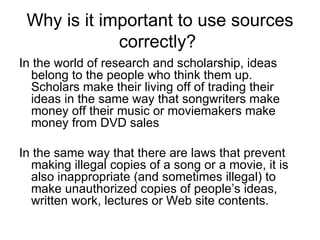 Correct Use of Sources | PPT