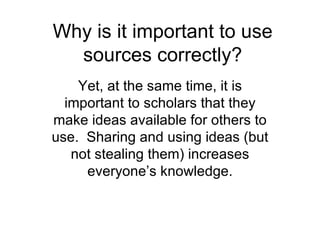 Correct Use of Sources | PPT