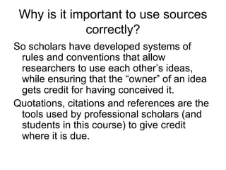 Correct Use of Sources | PPT