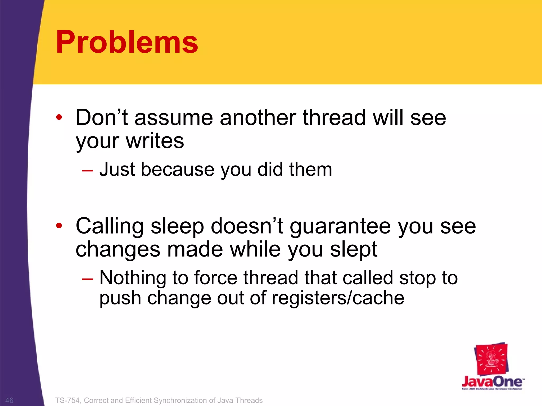 Correct and efficient synchronization of java thread | PPT