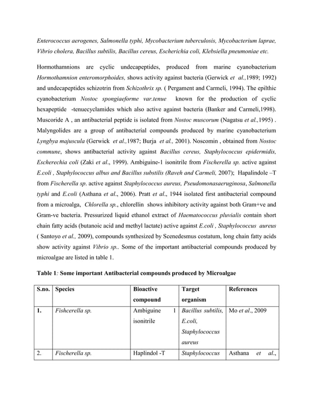 Bioactive Compounds from Microalgae | PDF | Chemistry | Science