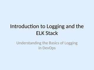 All about the Elasticsearch Logstash Kibana.pptx