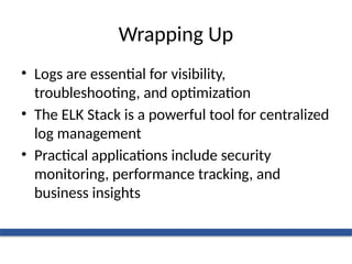 All about the Elasticsearch Logstash Kibana.pptx
