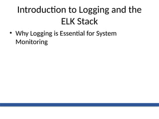 All about the Elasticsearch Logstash Kibana.pptx