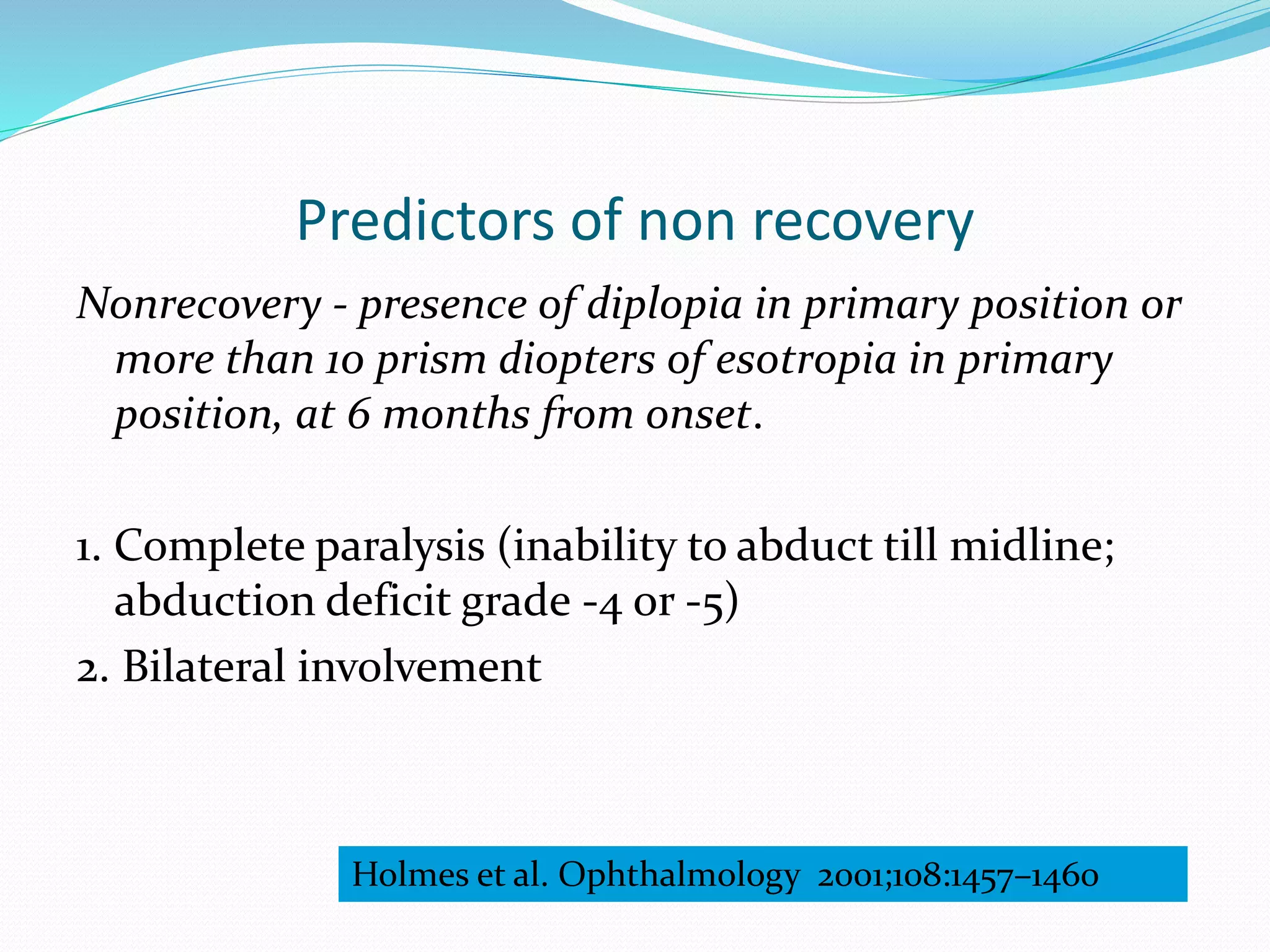 traumatic abducent nerve palsy | PPTX