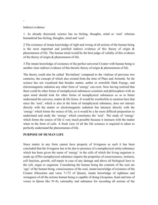 Revised Theory of Origin & Phenomenon of Life and Purpose of Human Life ...