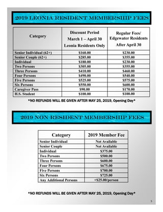 2019 Leonia Swim Club Brochure | PDF