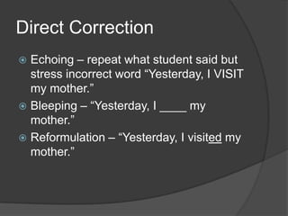 Correcting errors in elt | PPTX | Education