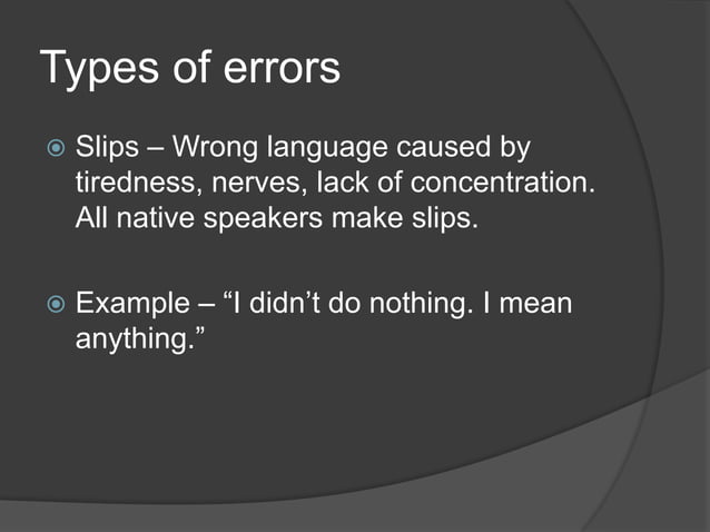 Correcting errors in elt | PPTX | Education
