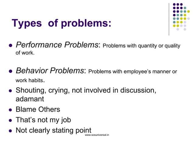 Correcting Performance And Behaviour Problem For Staff Members Ppt