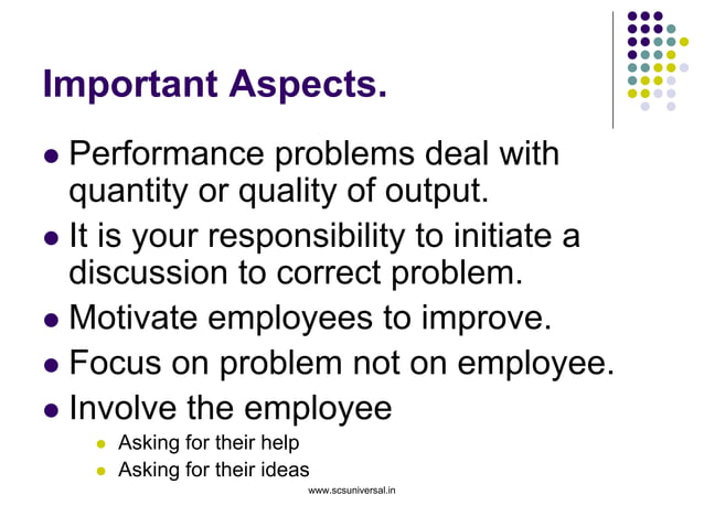 Correcting Performance And Behaviour Problem For Staff Members Ppt