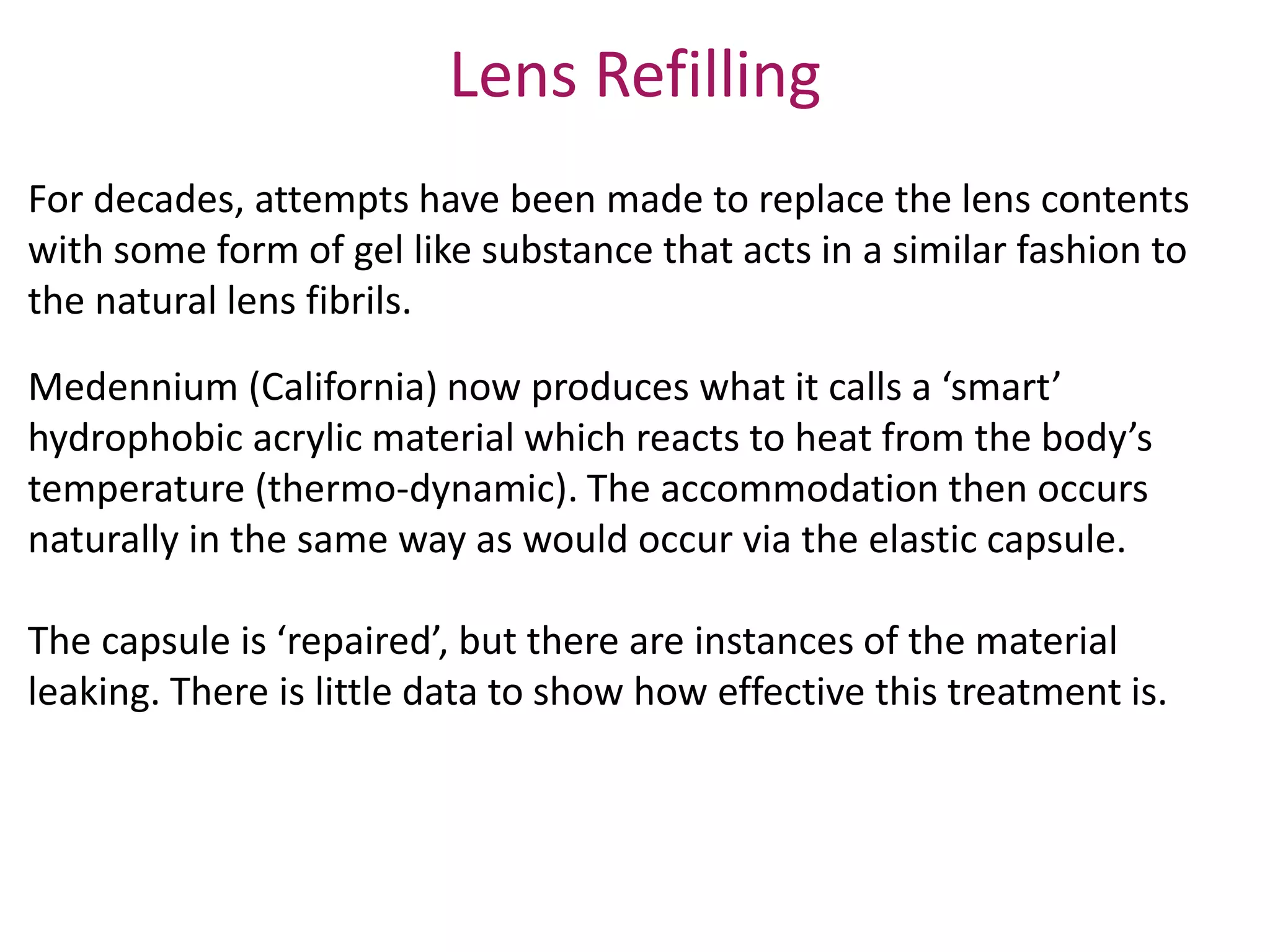 Correcting presbyopia - Modern Options | PPTX