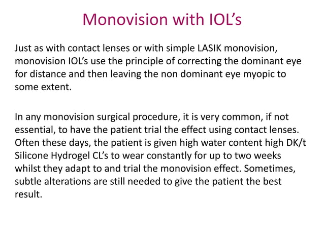 Correcting presbyopia - Modern Options | PPTX | Eye and Vision ...