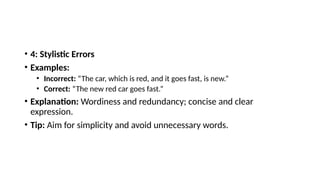 correcting writinging errors and stategies.pptx | Free Download