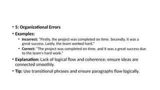correcting writinging errors and stategies.pptx | Free Download