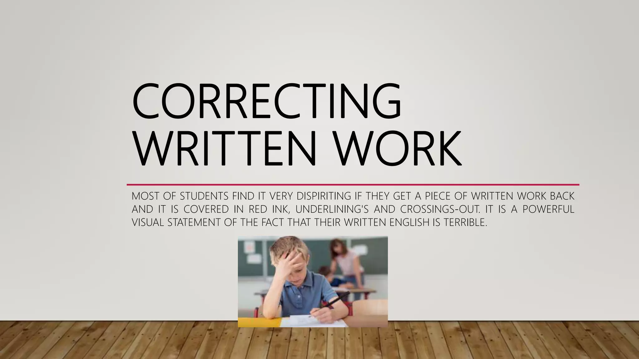 Correcting written work | PPT
